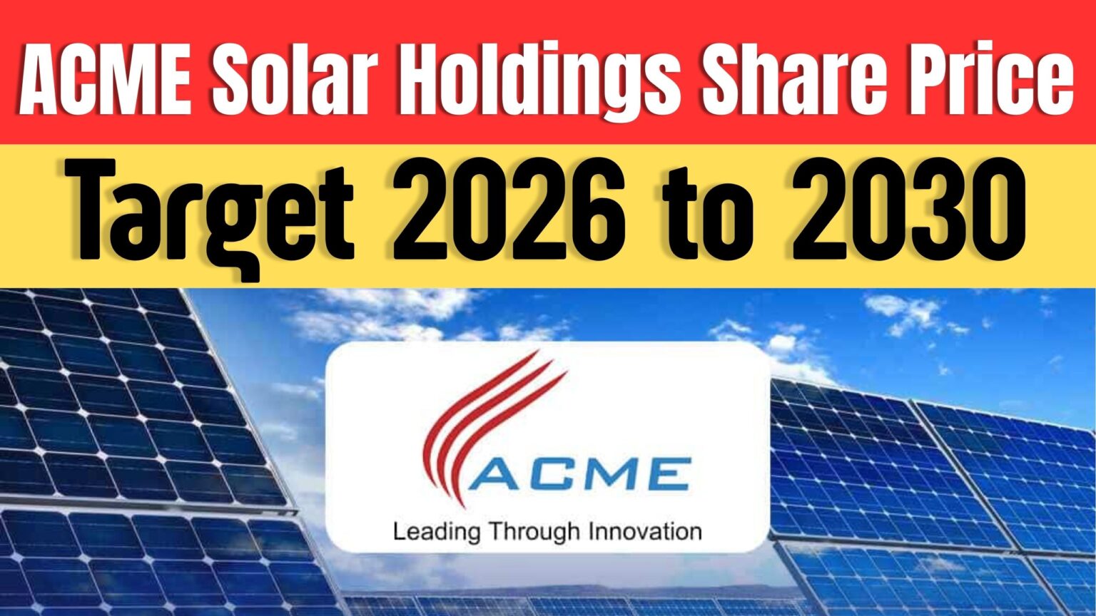 ACME Solar Holdings Share Price Target 2026 to 2030 - Orunodoi